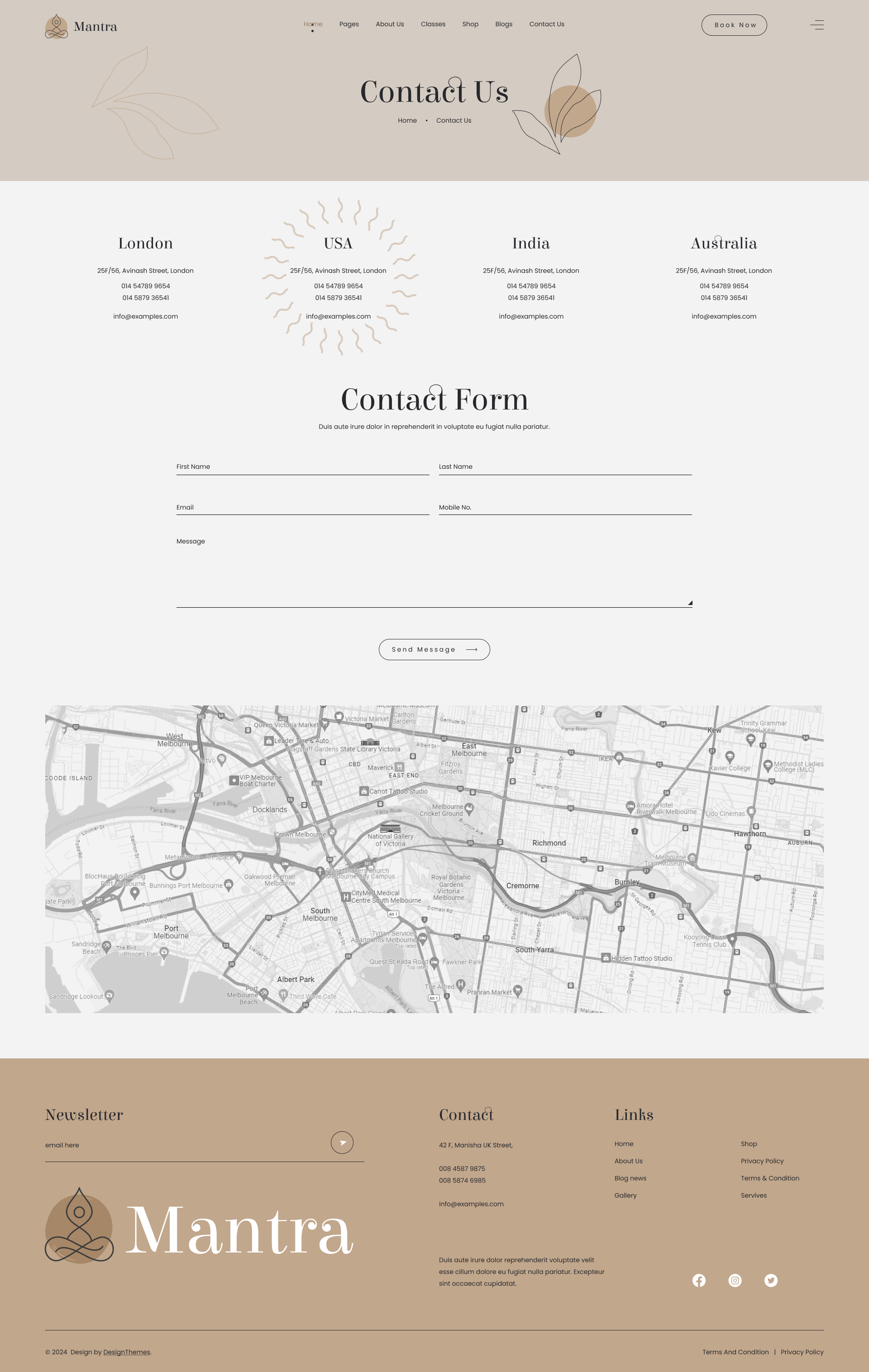 Mantra - Online Yoga Studio & Meditation Courses Website Figma Template by venusweb